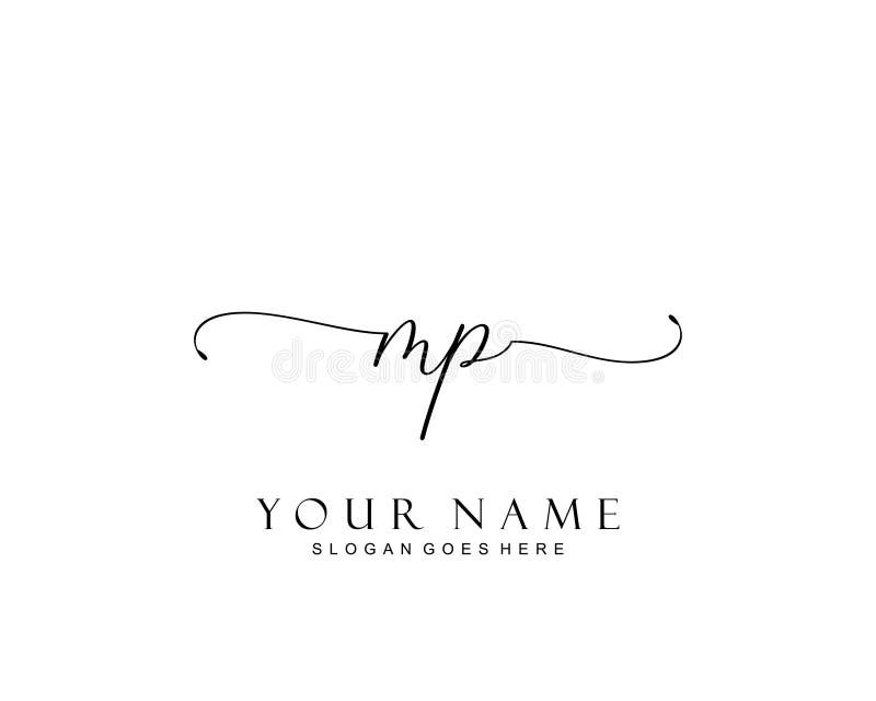 Initial MP Signature Logo Template Vector Stock Vector - Illustration ...