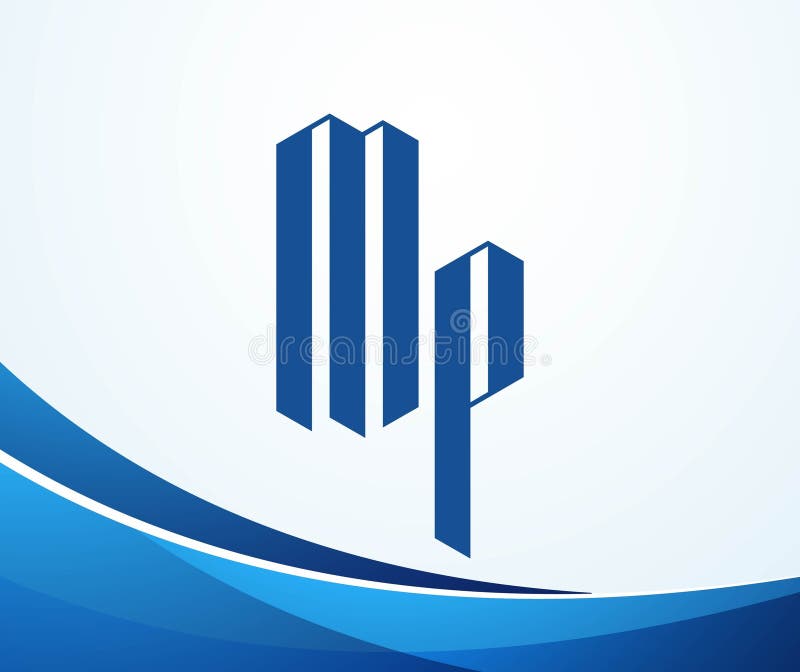 MP Alphabet Letter Logo Design Template Elements Stock Vector ...