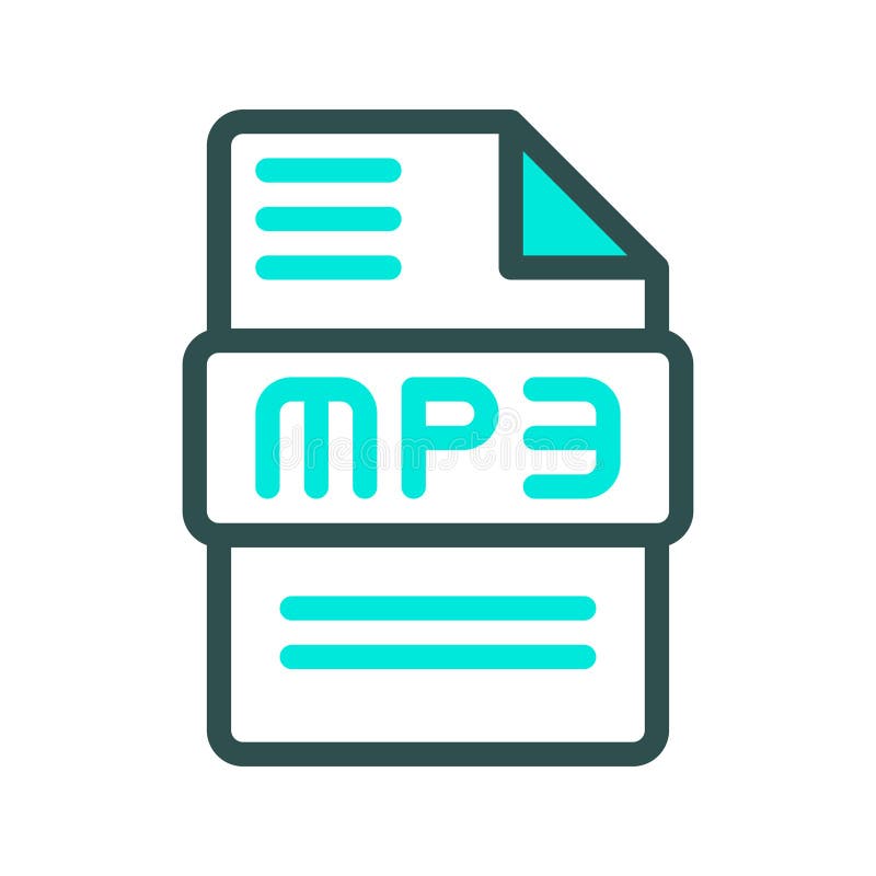 Mp3 Audio File Symbol with an Elegant and Clean Color Outline Stock ...
