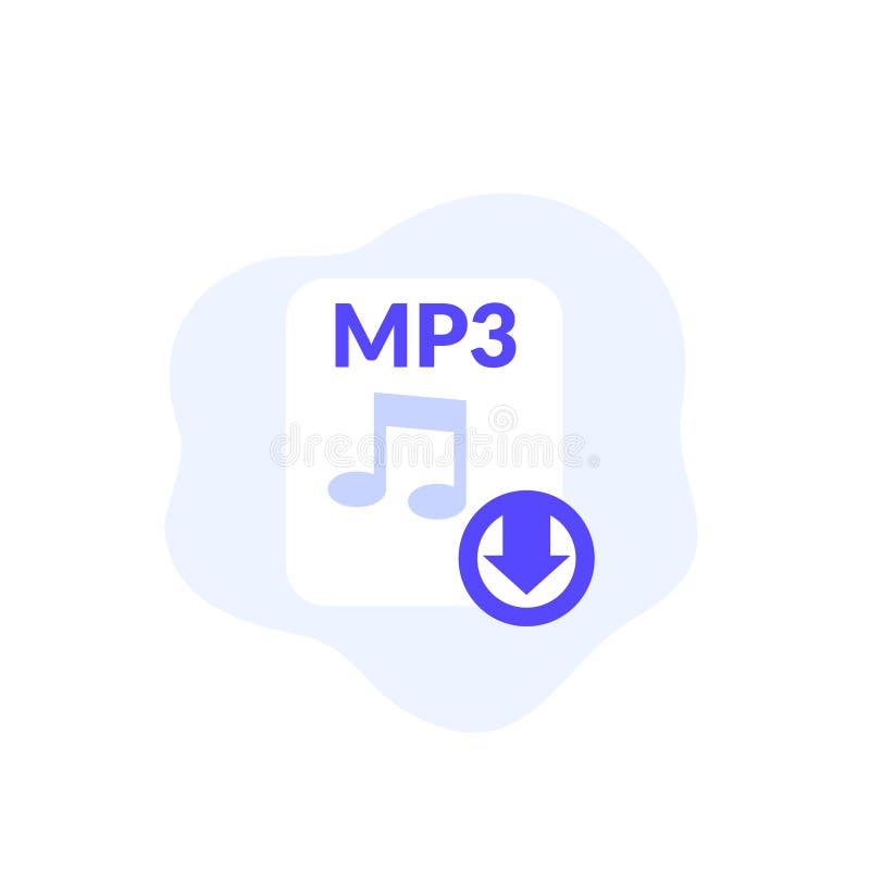 Mp3 File Download Icon, Audio Format Stock Illustration - Illustration ...