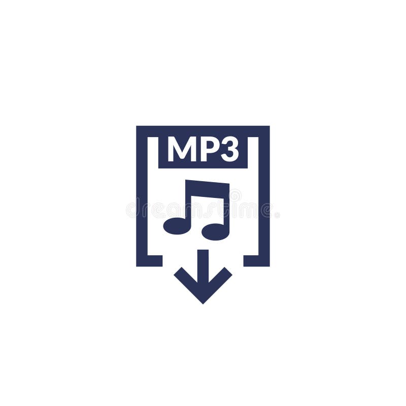 Mp3 File Download Icon, Lossy Audio Format Vector Stock Vector ...