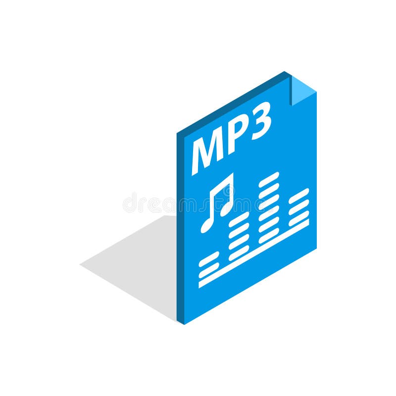 MP3 File Format Icon, Isometric 3d Style Stock Illustration ...