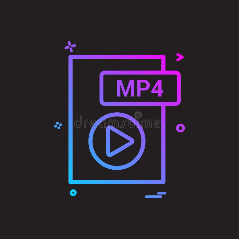 Mp4 File Format Icon Vector Design Stock Vector - Illustration of ... Mp4 File Format Icon Vector Design Stock Vector - Illustration of ...