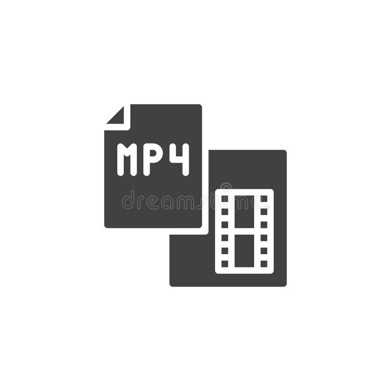 Mp4 File Format Vector Icon Stock Vector - Illustration of file, sign ...