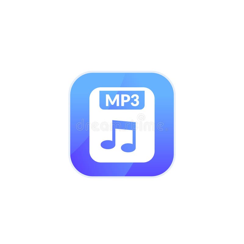 Mp3 File Icon for Apps and Web Stock Vector - Illustration of symbol ...