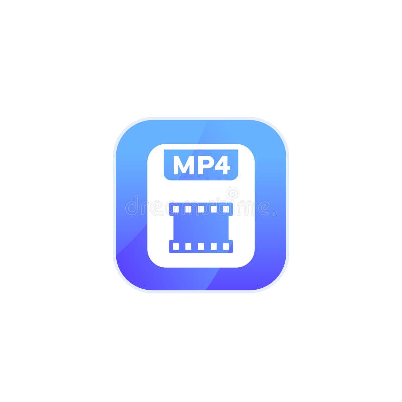 Mp4 File Icon for Apps and Web Stock Vector - Illustration of format ...