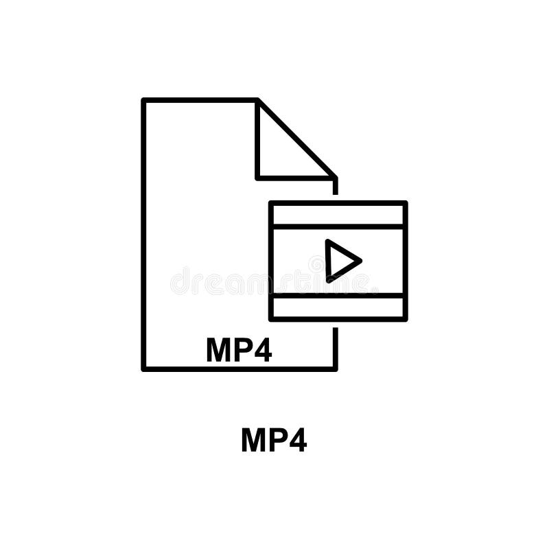 Mp4 File Icon. Element of Simple Web Icon with Name for Mobile Concept ...