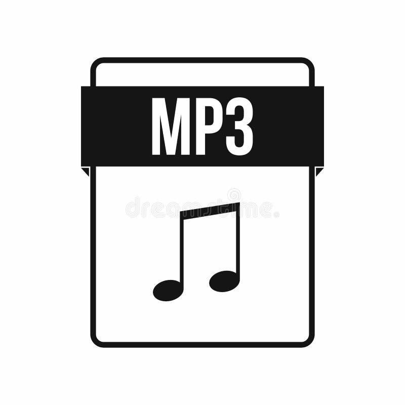 MP3 File Icon, Simple Style Stock Illustration - Illustration of ...