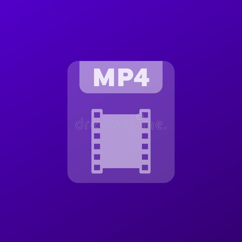 Mp4 File Icon, Video Format, Transparent Design Stock Vector ...
