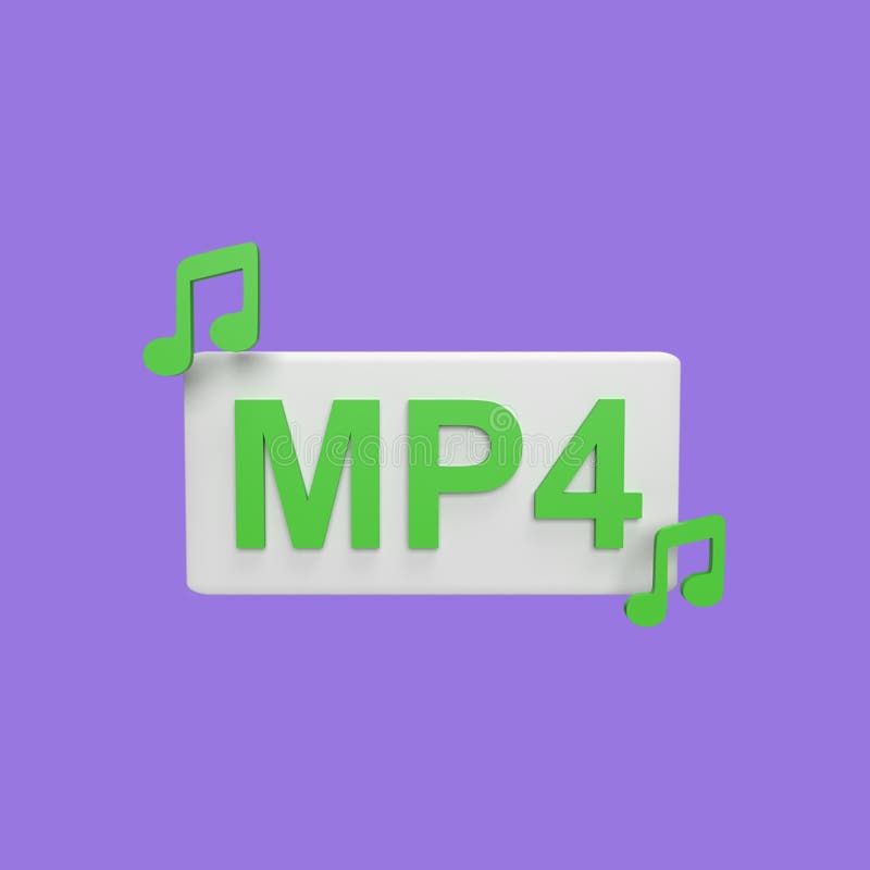 Mp4 Format 3d Icon Model Cartoon Style Concept. Render Illustration ...