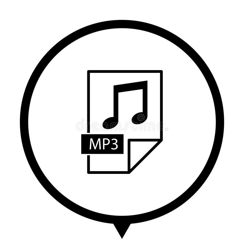 Mp3 icon for web design stock vector. Illustration of format - 138067274