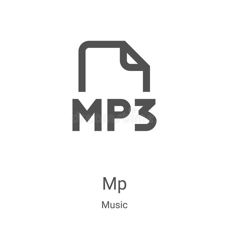 Mp Icon Vector from Music Collection. Thin Line Mp Outline Icon Vector ...
