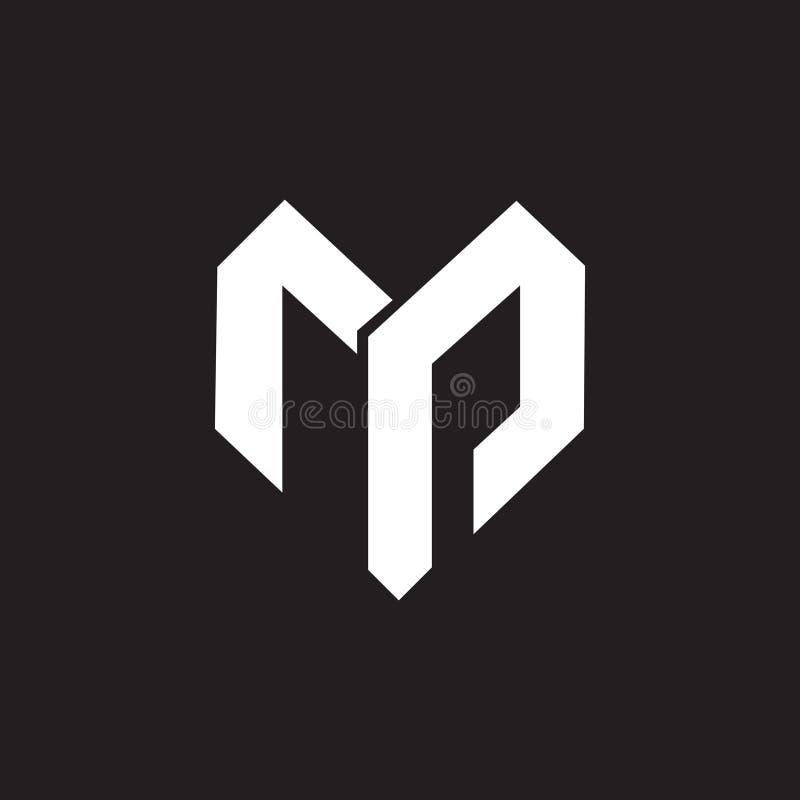 MP Letter Logo Design on Black Background.MP Creative Initials Letter ...