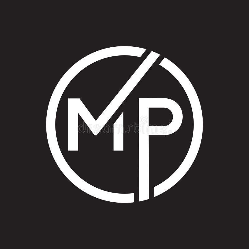 MP Letter Logo Design on Black Background.MP Creative Initials Letter ...