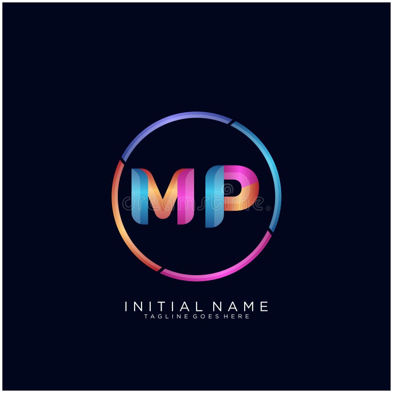 MP Letter Logo Icon Design Template Elements Stock Vector ...