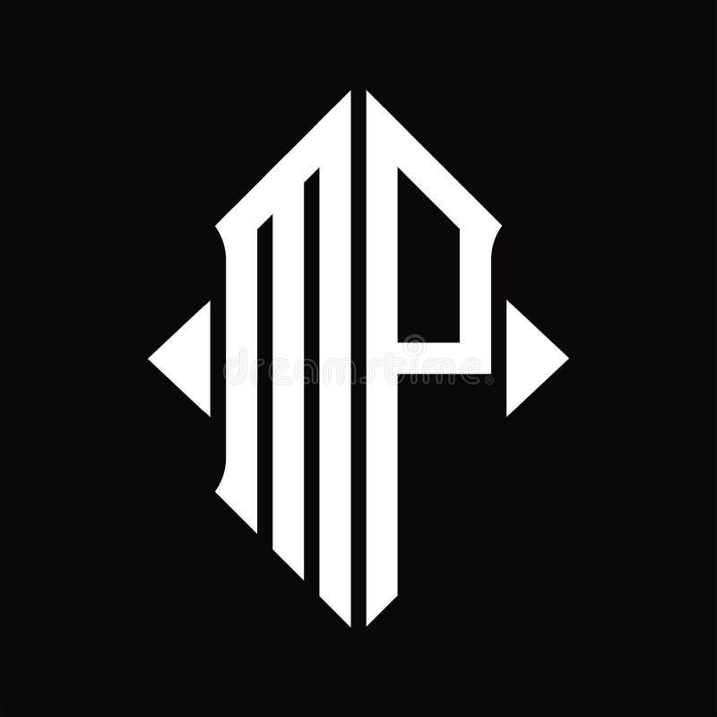 MP Logo Monogram with Shield Shape Isolated Design Template Stock ...