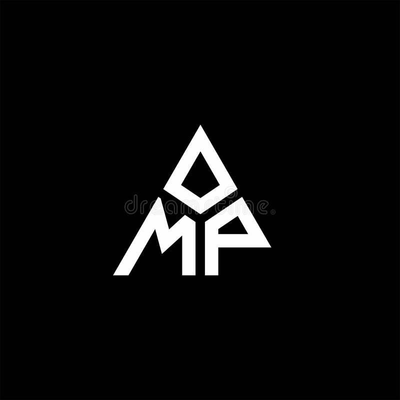 MP Monogram Logo with 3 Pieces Shape Isolated on Triangle Stock Vector ...