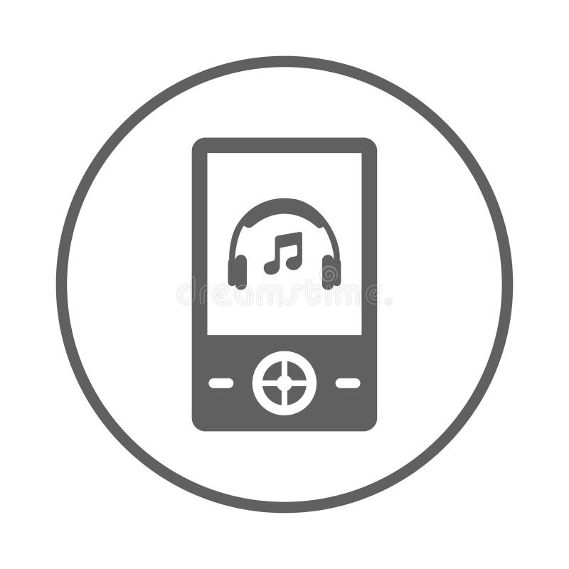 MP3, Player Icon. Gray Vector Sketch. Stock Vector - Illustration of ...