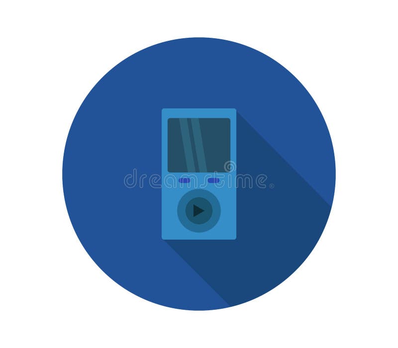 Mp3 Player Icon Illustrated in Vector on White Background Stock ...