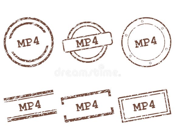Mp4 stamps stock vector. Illustration of rubber, marketing - 181368184