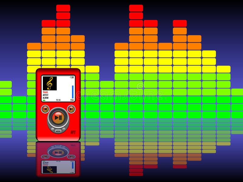 Mp3 player stock vector. Illustration of player, connection - 2808473