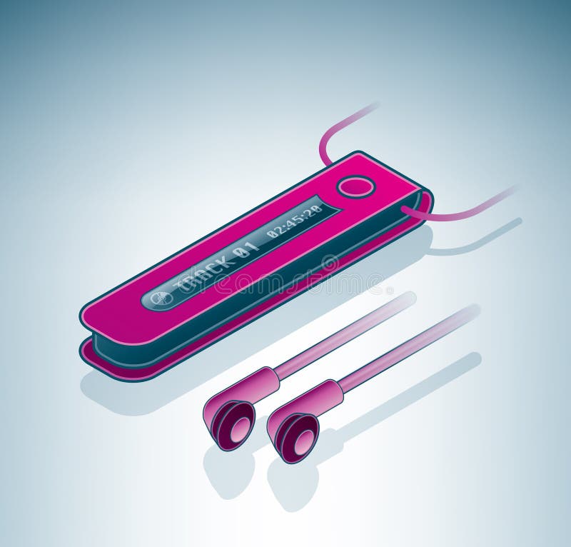 MP3 Multimedia Player stock vector. Illustration of device - 14454282