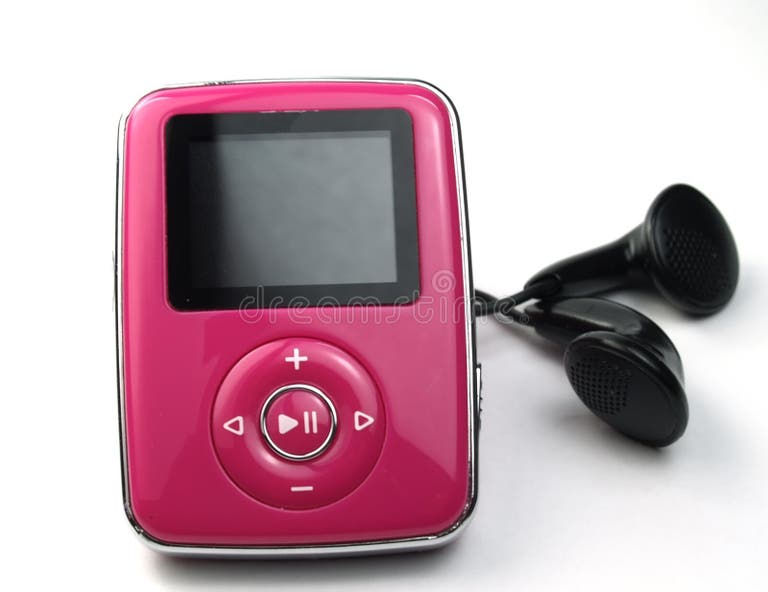 Mp3 pink stock photo. Image of download, electronic, note - 7836792
