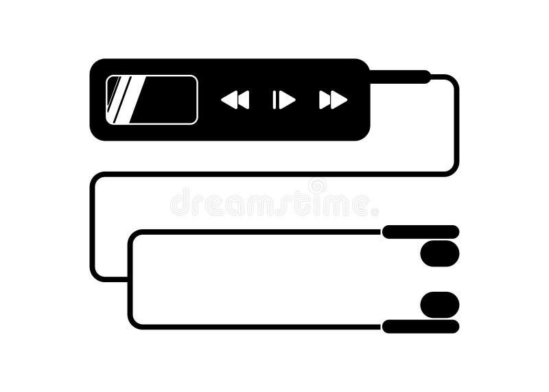 Mp3 player stock vector. Illustration of electronic, mp3player - 24301240