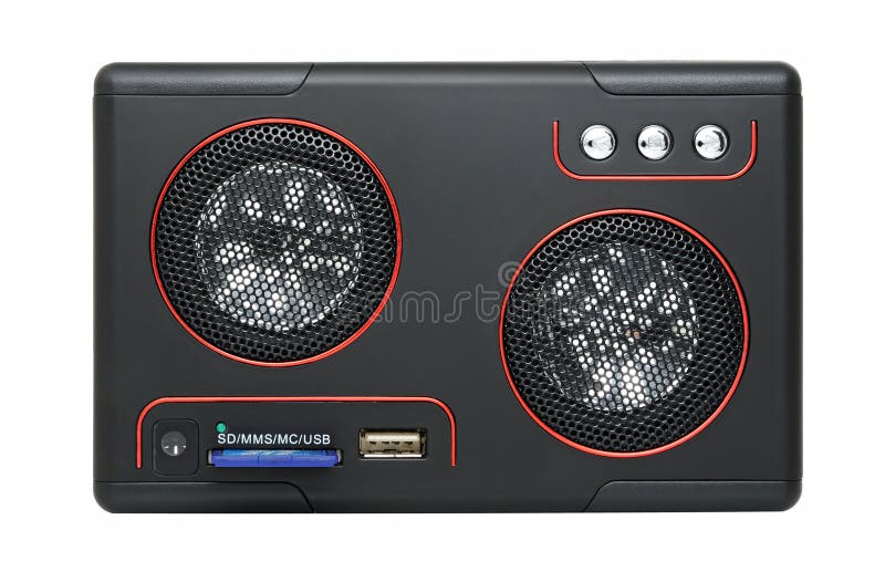 MP3-player with Card-reader and USB Stock Image - Image of stereo, card ...