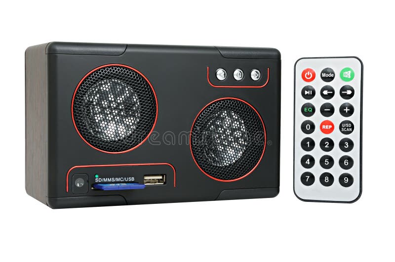 MP3-player with Card-reader and USB Stock Image - Image of phone ...