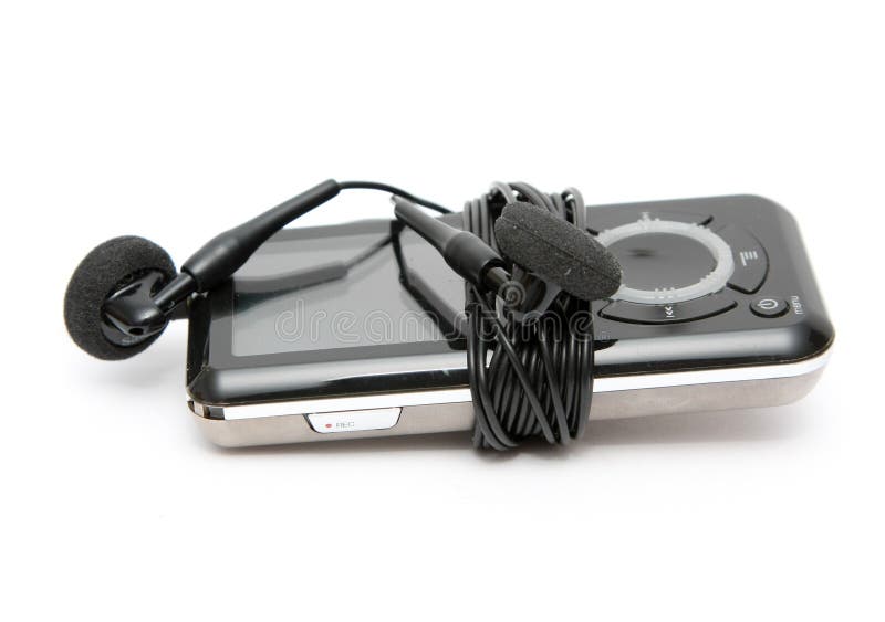 Mp3 player with headphones stock photo. Image of music - 6325040