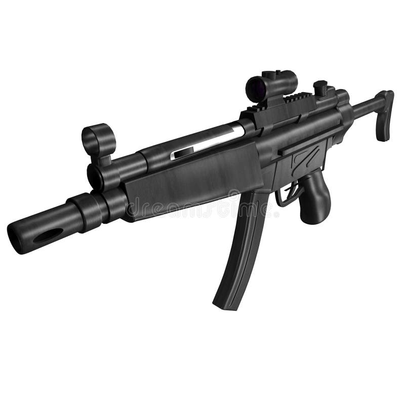 Legendary MP5 Submachine Gun. Weapon Series. Stock Photo - Image of ...