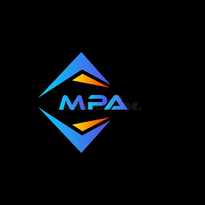 MPA Abstract Technology Logo Design on Black Background. MPA Creative ...