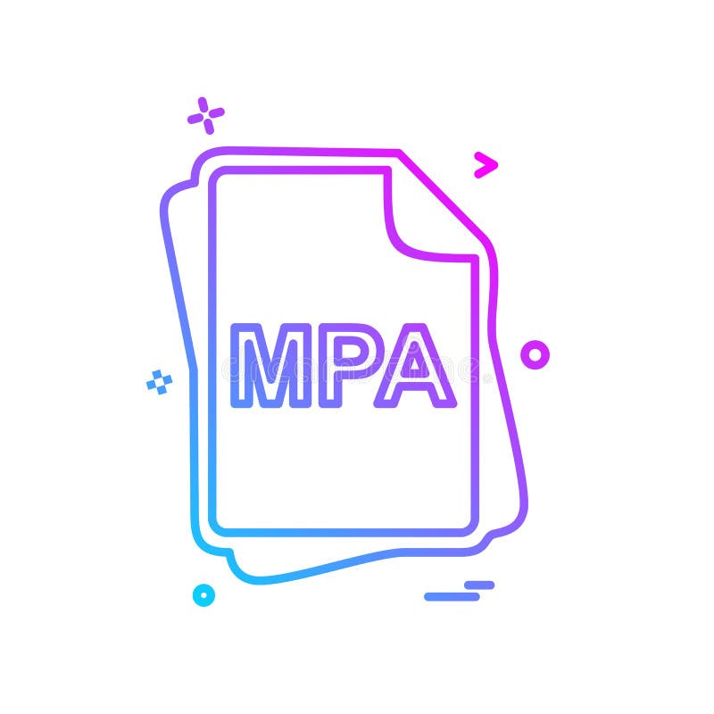 MPA File Type Icon Design Vector Stock Vector - Illustration of data ...