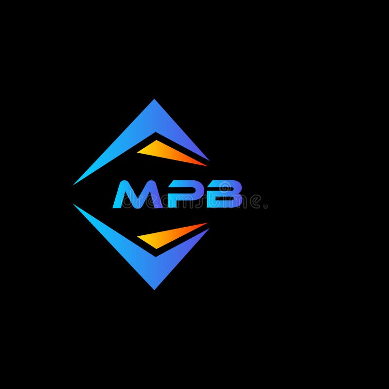 MPB Abstract Technology Logo Design on Black Background. MPB Creative ...