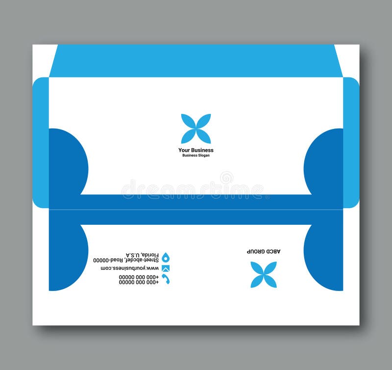 Mpdern Envelope Design Template by Adobe Illustrator Stock Vector ...