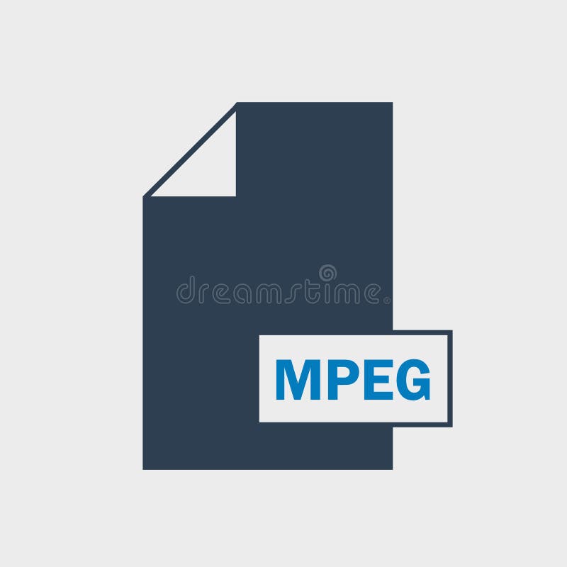MPEG file format Icon stock vector. Illustration of clip - 133587734