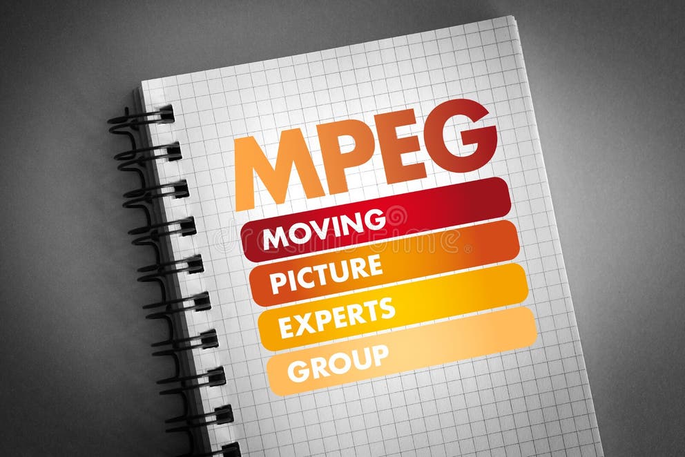 MPEG - Moving Picture Experts Group Acronym Stock Photo - Image of ...