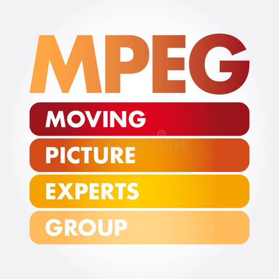 MPEG - Moving Picture Experts Group Acronym Stock Illustration ...