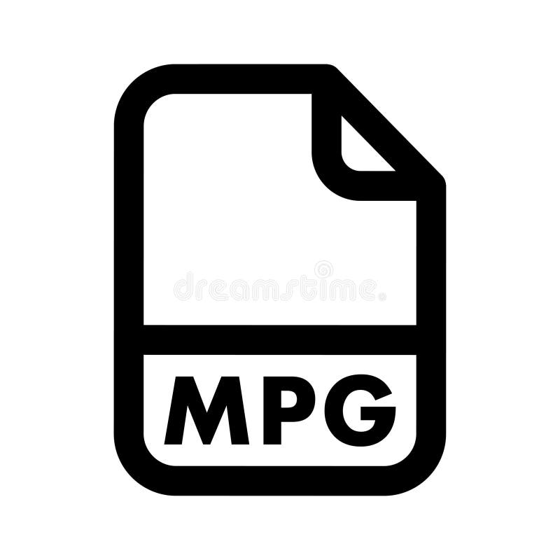 MPG File icon stock vector. Illustration of file, meticulously - 355898652