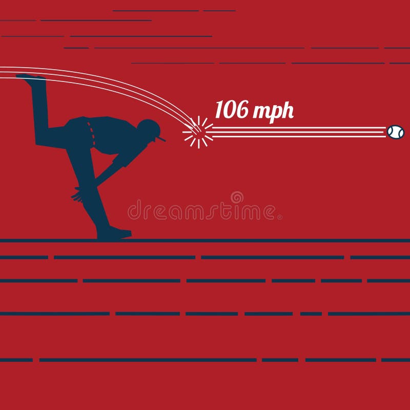 106 Mph Fastball. Vector Illustration Decorative Design Stock Vector ...