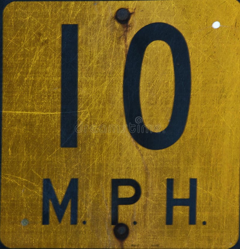 10 mph Speed Limit Sign stock photo. Image of good, industrial - 101511800