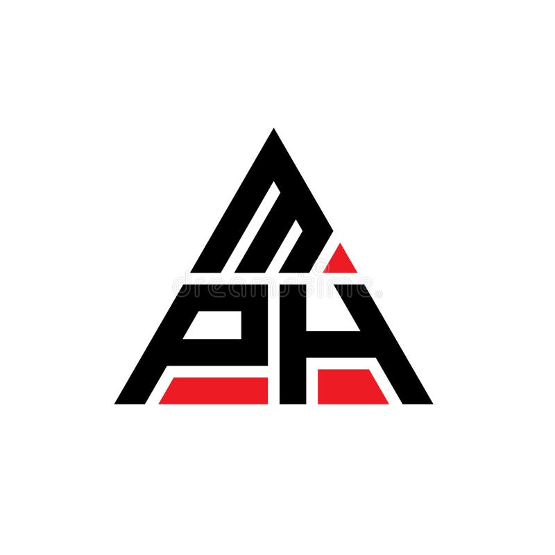MPH Triangle Letter Logo Design with Triangle Shape. MPH Triangle Logo ...