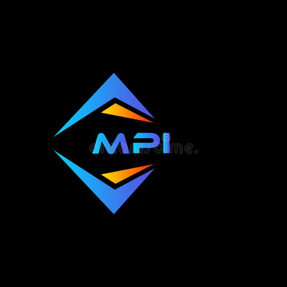 MPI Abstract Technology Logo Design on Black Background. MPI Creative ...