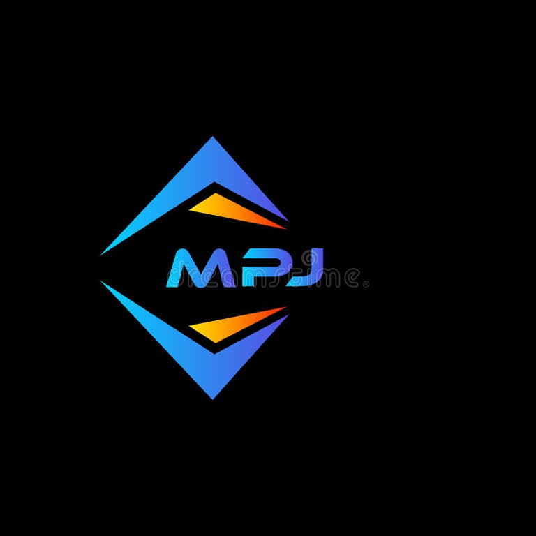 MPJ Abstract Technology Logo Design on Black Background. MPJ Creative ...