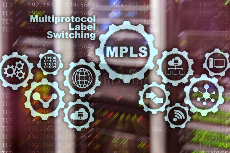 MPLS. Multiprotocol Label Switching Stock Image - Image of label, data ...