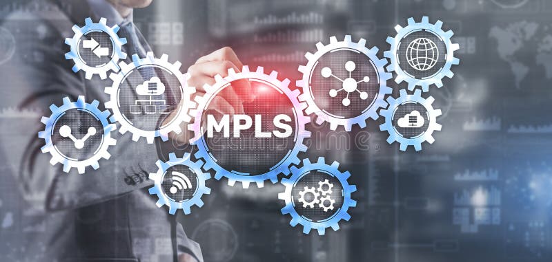 MPLS. Multiprotocol Label Switching on Virtual Screen Stock Image ...