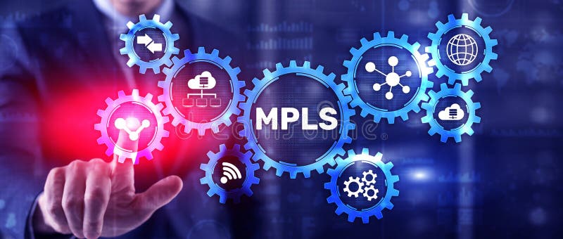 MPLS. Multiprotocol Label Switching on Virtual Screen Stock Image ...