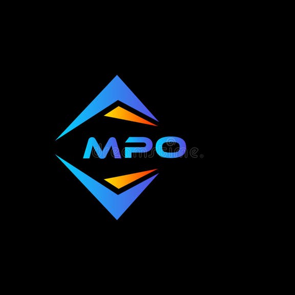 MPO Abstract Technology Logo Design on Black Background. MPO Creative ...