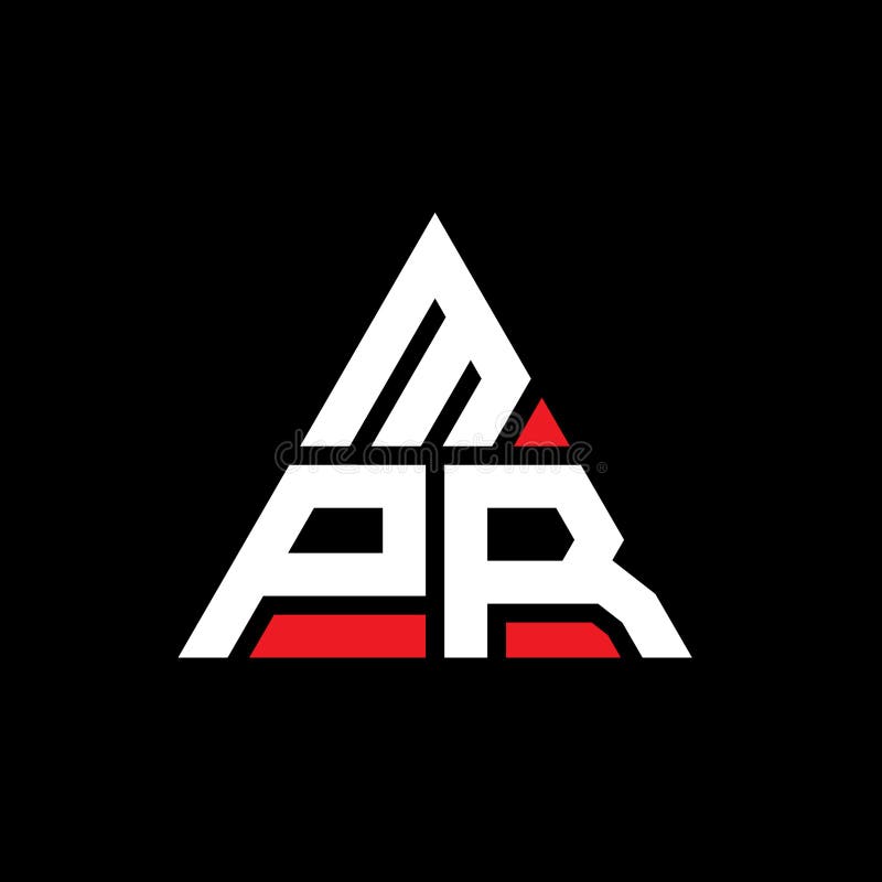 MPR Triangle Letter Logo Design with Triangle Shape. MPR Triangle Logo ...